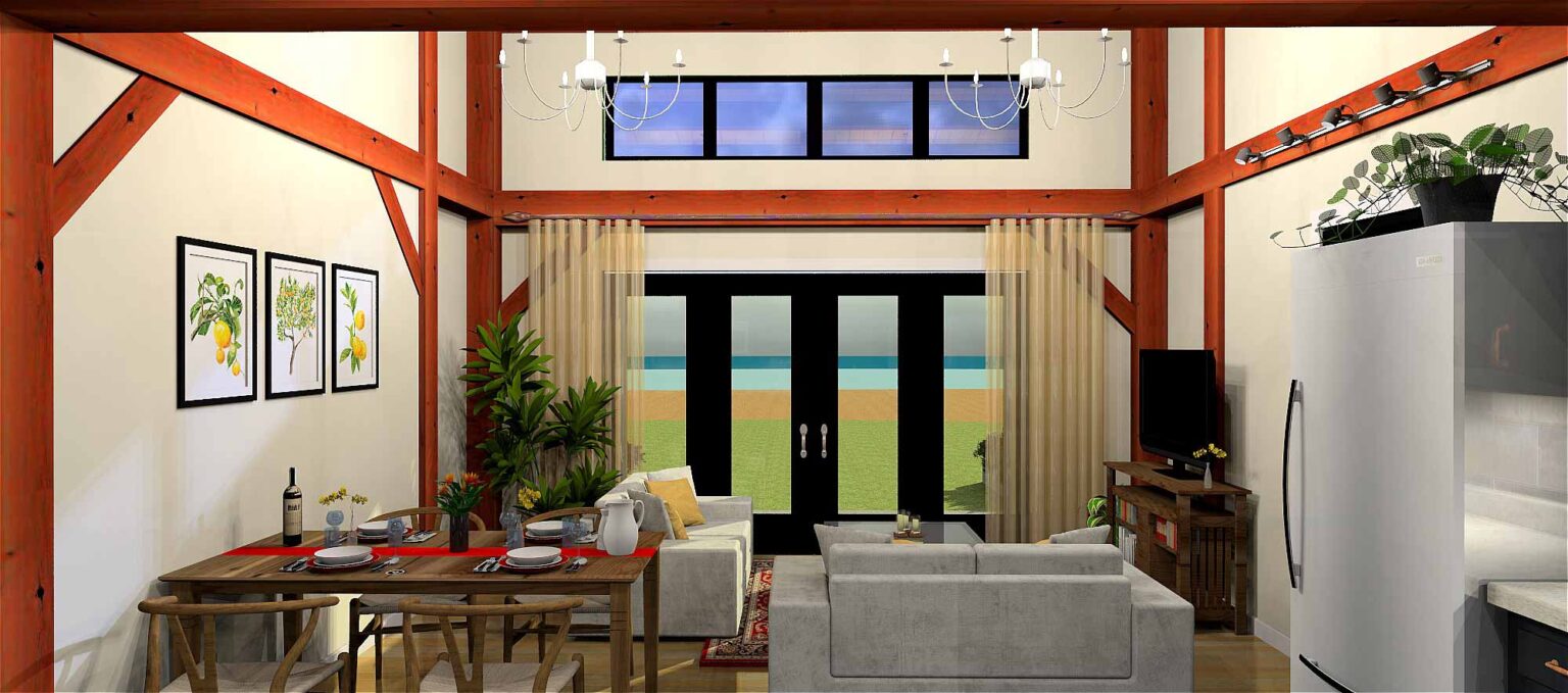 The 40' Shed Plans - 829 sq. ft. | Timber Frame House Plans