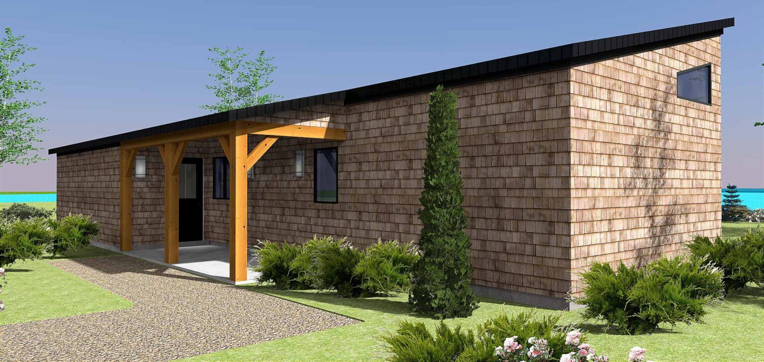 The 64' Shed Plans - 1223 sq. ft. | Timber Frame House Plans