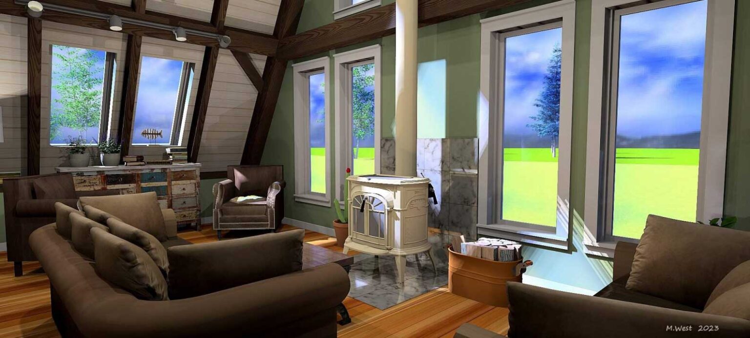 The Timber A-Frame - 1190 sq. ft. - House Plans